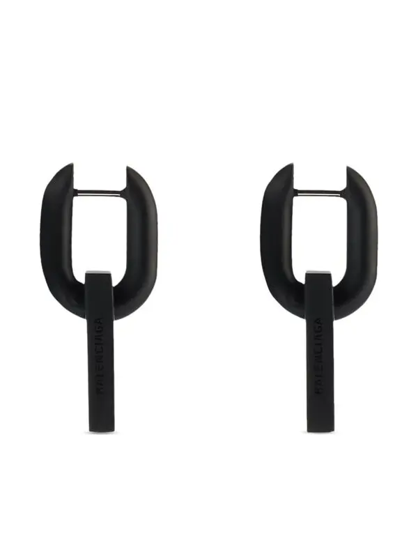 Balenciaga B Chain Xs Earrings - 1059 -Black | Editorialist